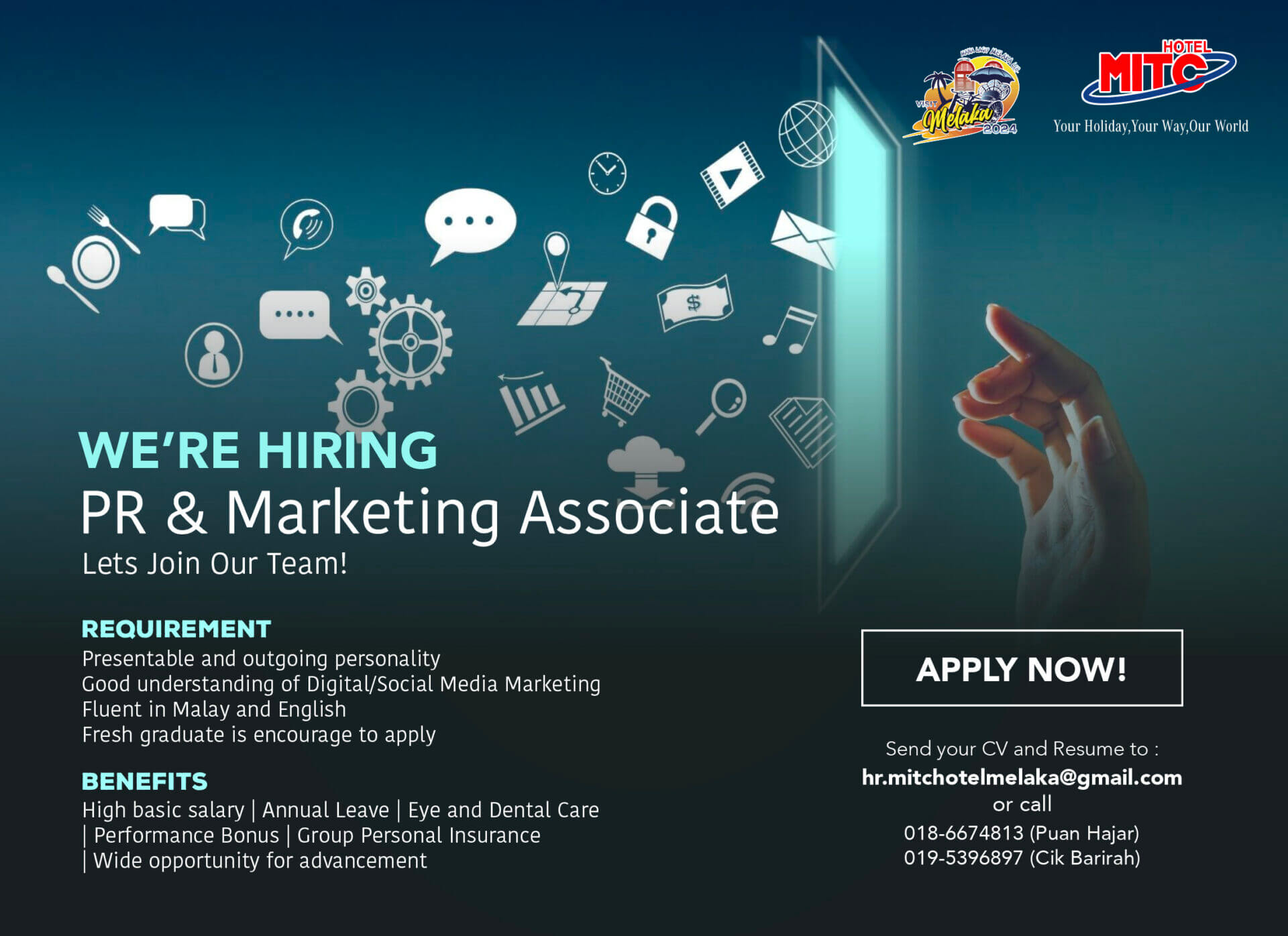 Contact – MITC Hotel, Melaka | Official SIte